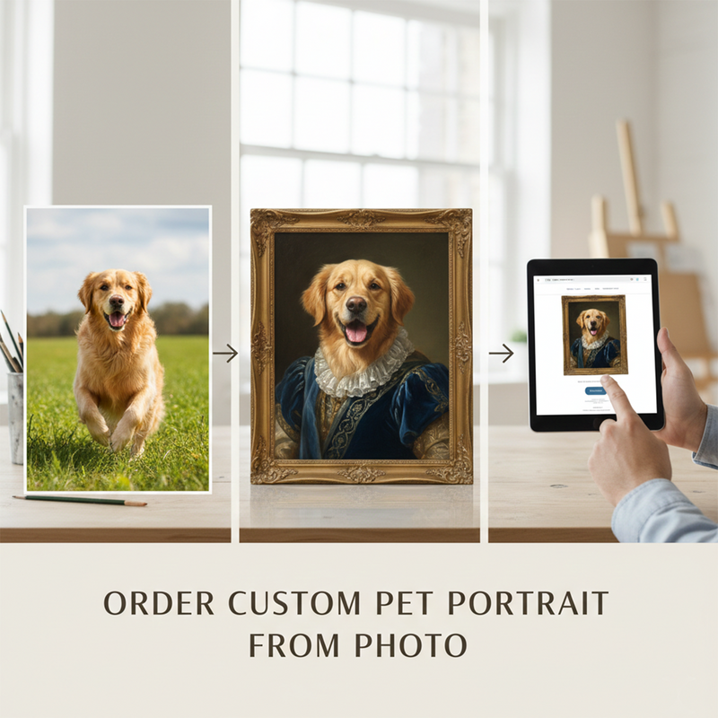 Custom Pet Art Portrait from Custom Pet Art Portrait from Photo ...