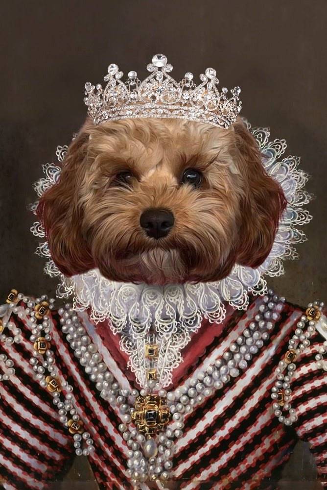 Imperial Queen Pet Portrait: Regal Artwork for Your Beloved Pet