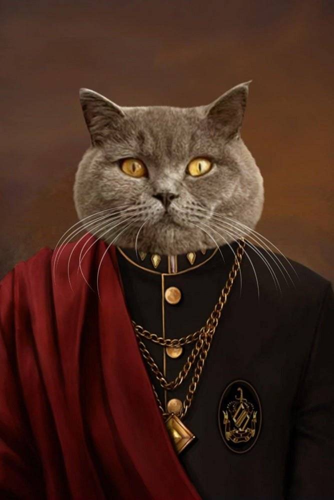 Transform Your Pet into an Indian Ambassador Custom Portraits