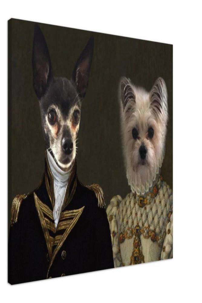 Admiral and Princess Custom Pet Portraits Renaissance Art