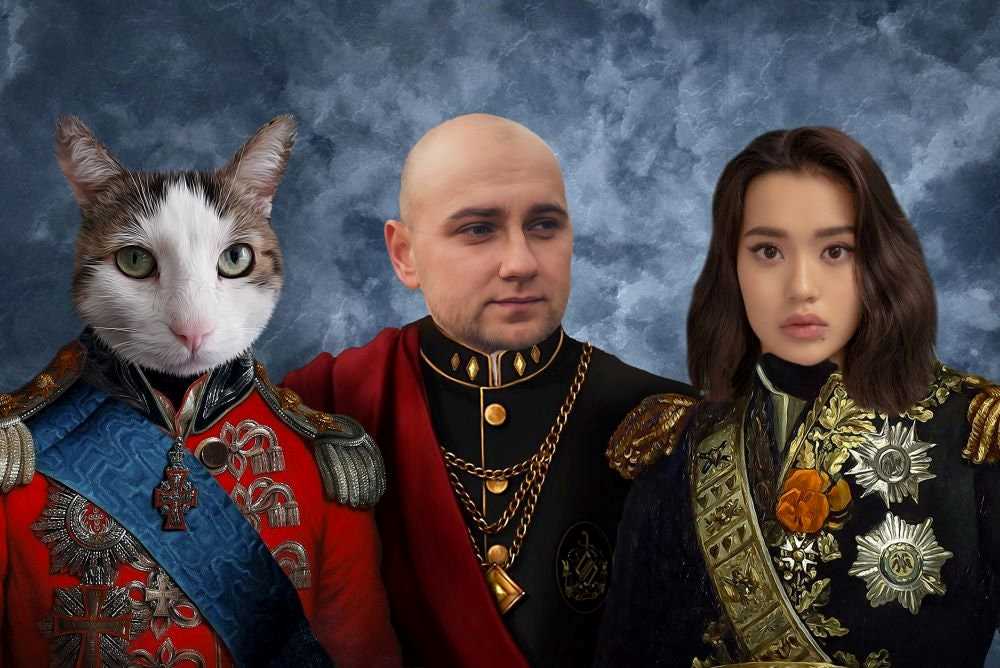 Custom Family Pet Portrait - Unleash Your Inner Renaissance Hero