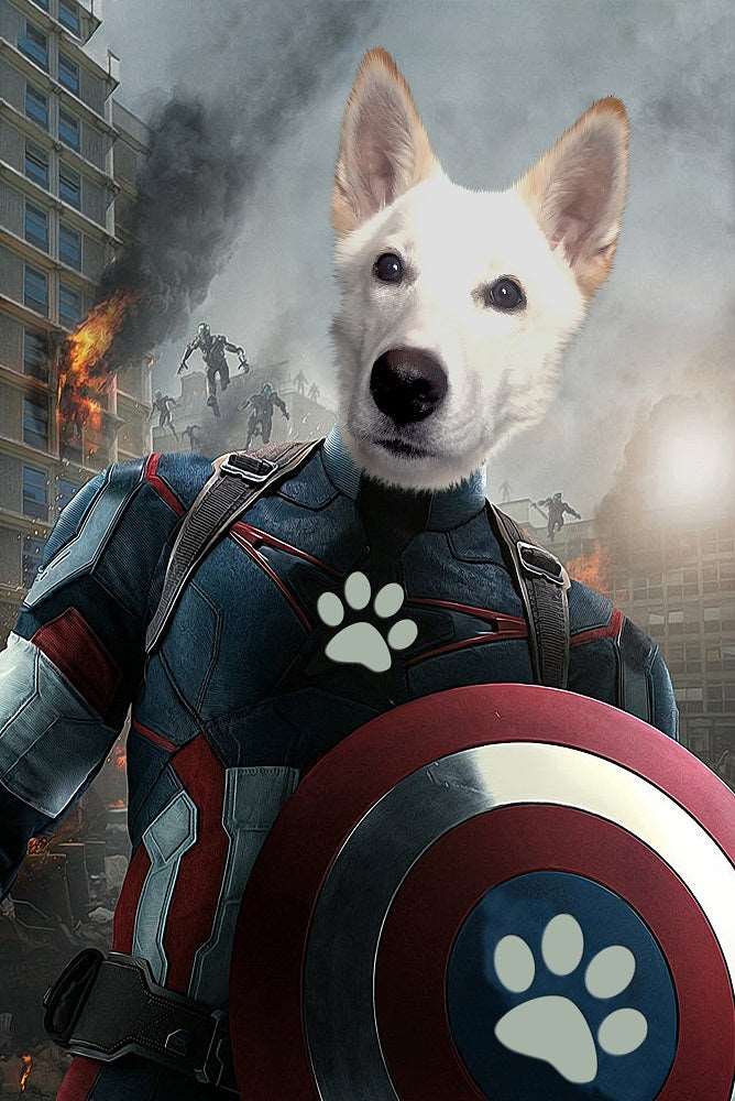 Transform Your Pet into Captain America - Magical Custom Portraits