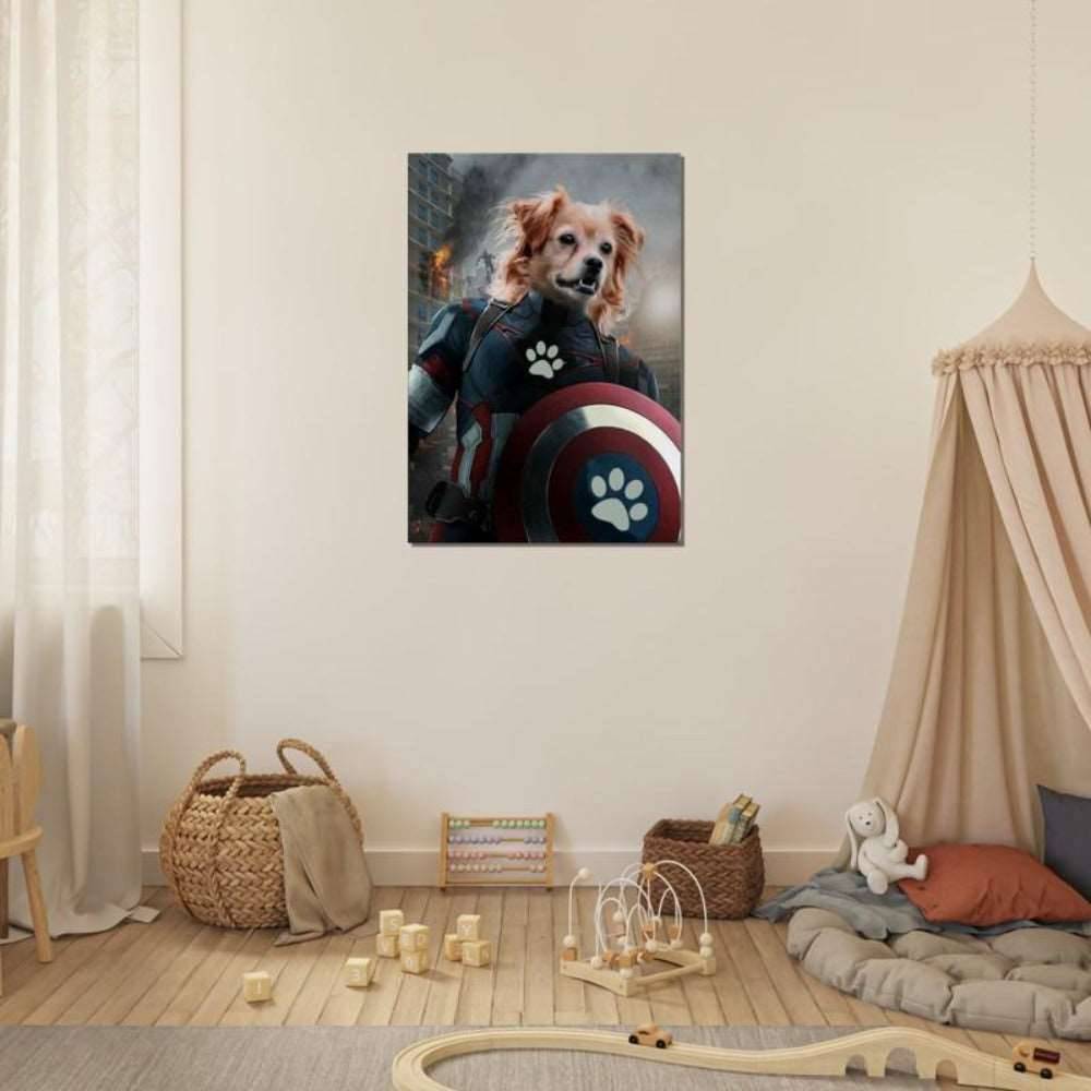 Transform Your Pet into Captain America - Magical Custom Portraits