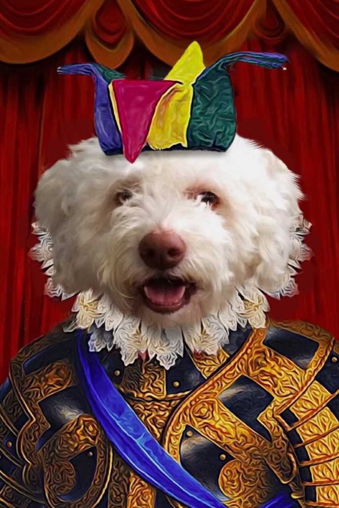 Hilarious Clown Custom Pet Portrait: Transform Your Pet