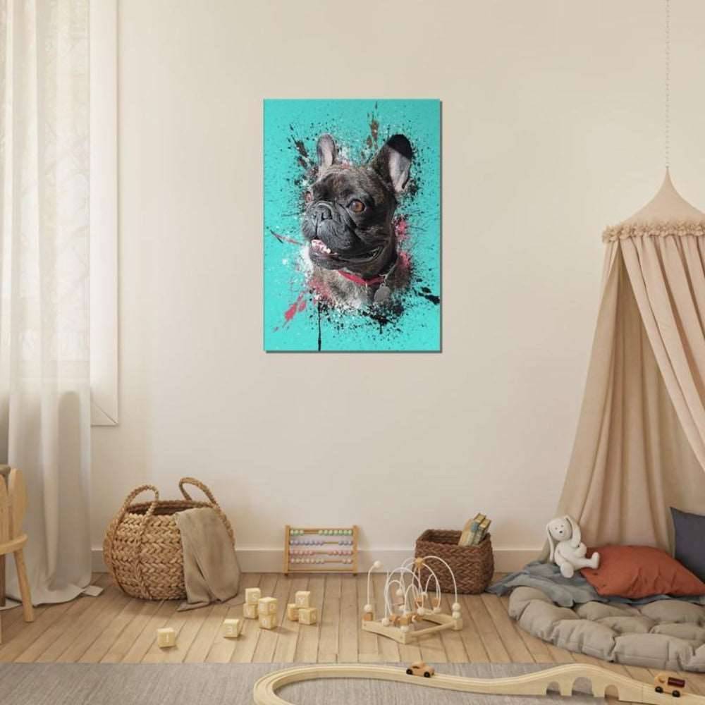 Transform Your Pet into Oil Paint Pet Portrait with Splatter Art
