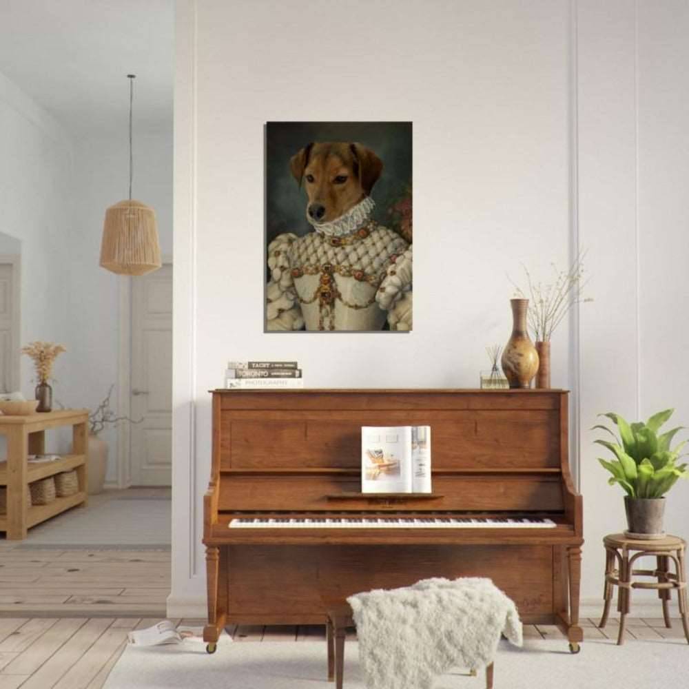 Princess Custom Pet Portraits: Transform Your Pet into Royalty